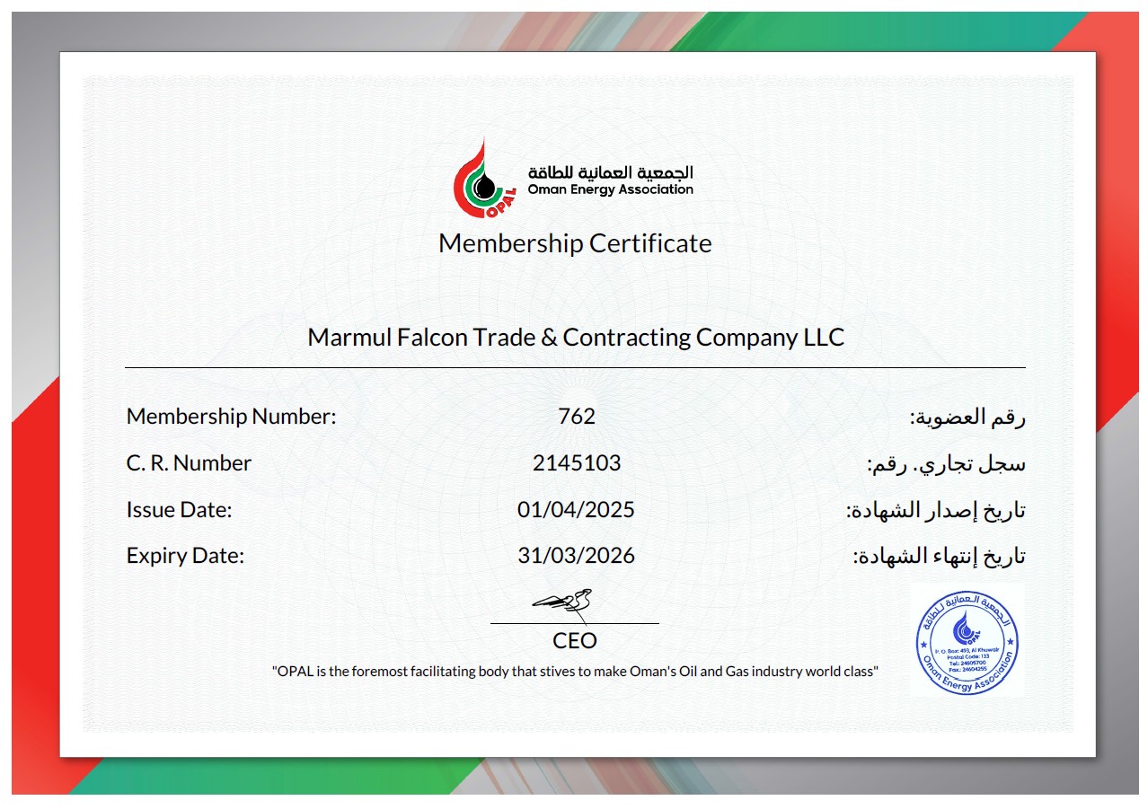 Certificates – MARMUL FALCON TRADE & CONT.CO.LLC
